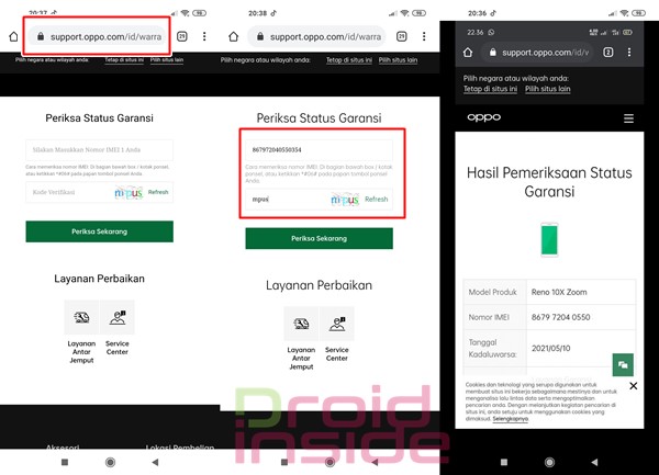 Cara Cek Garansi Oppo Mudah – DROIDINSIDE